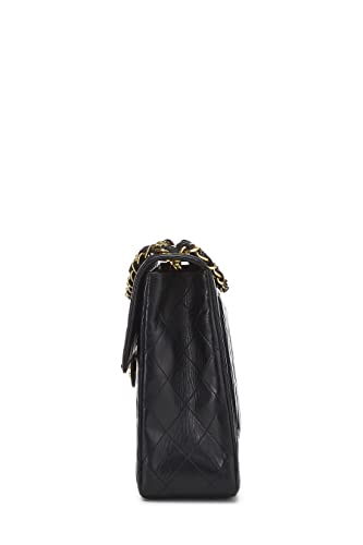 CHANEL, Pre-Loved Black Quilted Lambskin Half Flap Jumbo, Black