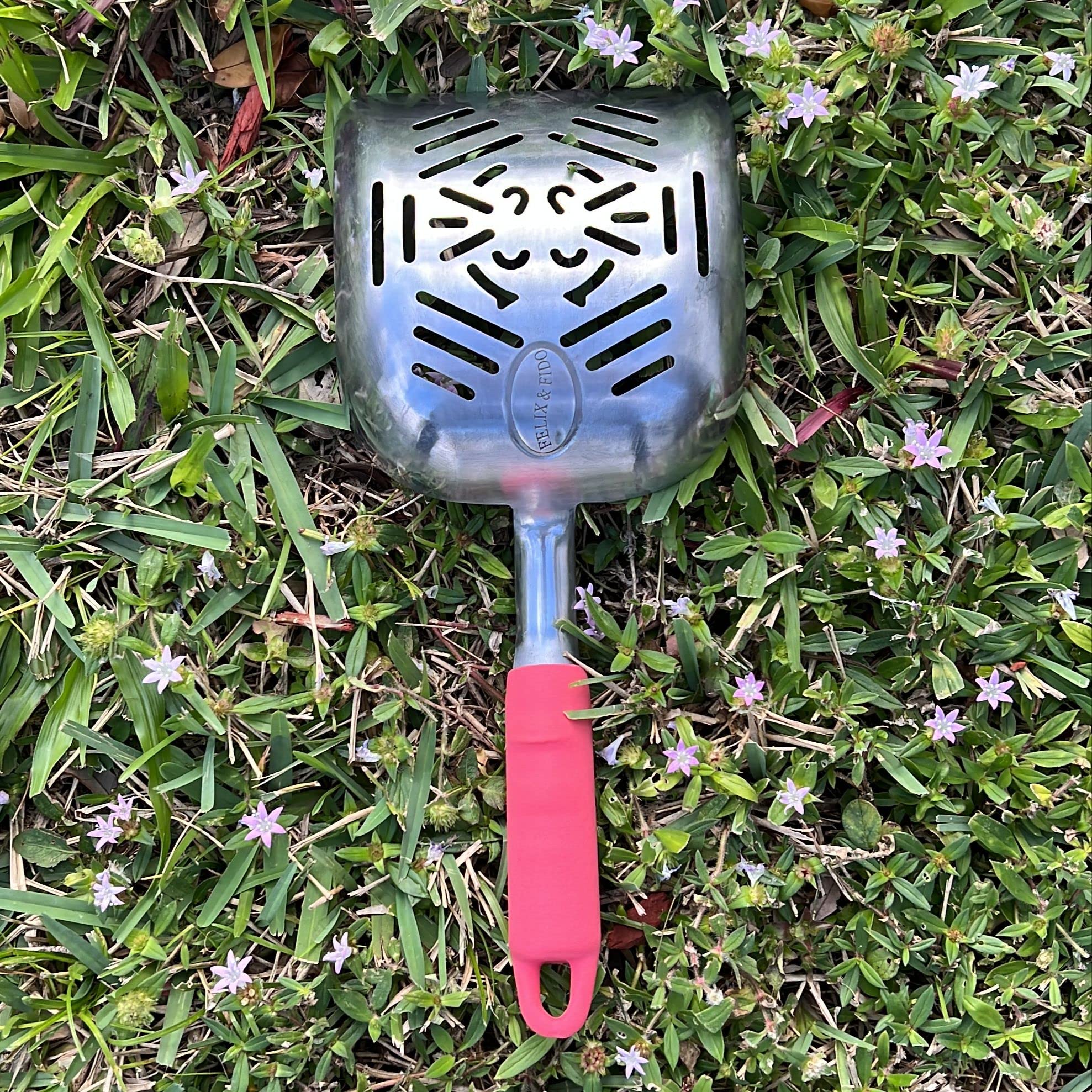Felix & Fido Mighty Scoop Cat Litter Scoop – All Metal Scoops for Kitty Litter Boxes – Sifter, Deep Shovel, Solid Core – Corrosion Resistant Litter Box Cleaner 13 x 5.6 x 1.6 in.