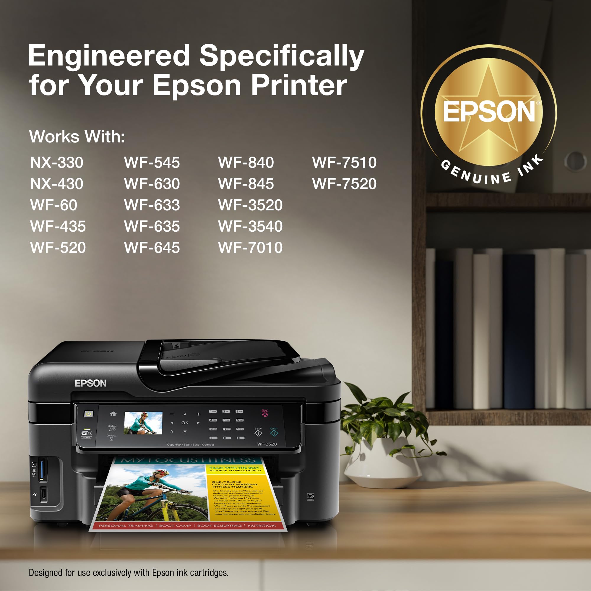 EPSON T126 DURABrite Ultra Ink Standard Capacity Color Combo Pack (T126520-S) for select Epson Stylus and WorkForce Printers, Cyan,Magenta and Yellow