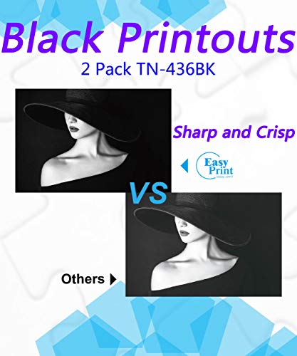 (2-Pack, Black) Compatible TN436BK TN-436BK Toner Cartridge TN-436 Used for Brother HL-L8260CDW HL-L8360CDW MFC-L8900CDW MFC-L8610CDW Printer, Sold by EasyPrint