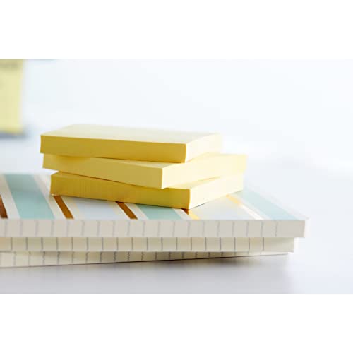 Post-it Notes 3 in x 3 in, 18 Pads, America's’s #1 Favorite Sticky Notes, Canary Yellow, Clean Removal, Recyclable (654-18CP)