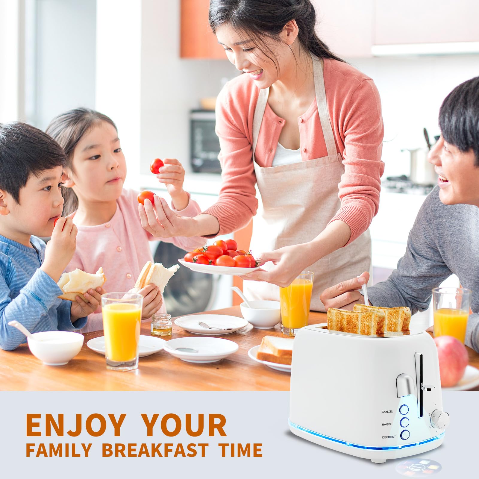 AAYUJUP Toaster 2 Slice Electric:Retro toaster Smart White toaster small toaster oven