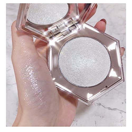 Shimmering Body Highlighter Makeup Palette Glitter Face Highlight Contouring Makeup Palette Smooth Glitter Powder Nose Eye Contour Palettes Glow Illuminator for Face & Body Women Cosmetics (Pearl White)
