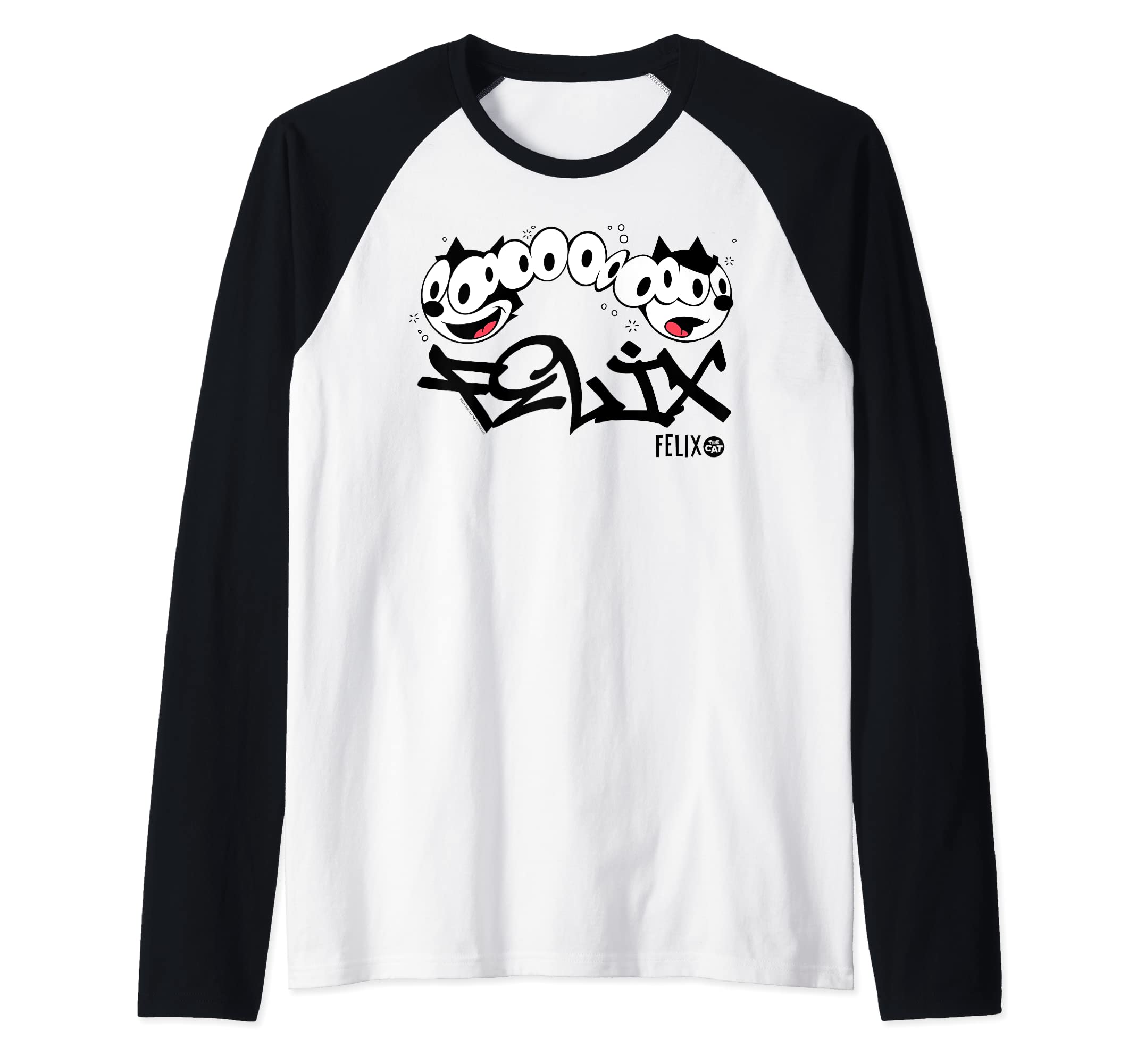 Felix The Cat Eyes Raglan Baseball Tee