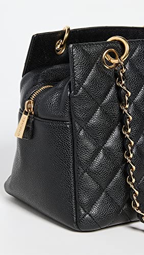 CHANEL Women's Pre-Loved Petit Timeless Tote, Caviar, Black, One Size