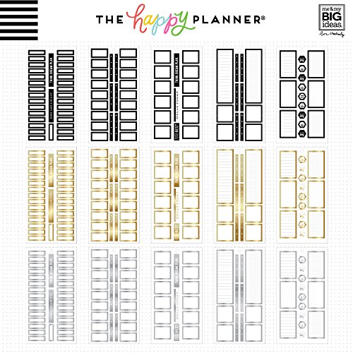 me & my BIG ideas Sticker Value Pack for Classic Planner - The Happy Planner Scrapbooking Supplies - Colorful Boxes Theme - Multi-Color - Great for Projects & Albums - 30 Sheets, 594 Stickers Total