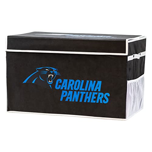 Franklin Sports NFL Carolina Panthers Folding Storage Footlocker Bins - Official NFL Team Storage Organizers - Collapsible Containers - Large