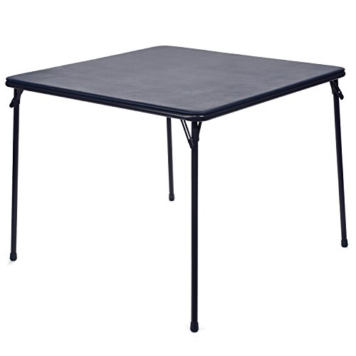 XL Series Vinyl Folding Card Table and Chair Set (5pc) - Comfortable Padded Upholstery for Easy Cleaning - Fold Away Design, Easy Storage - Premium Quality, Wheelchair Accessible (Navy)