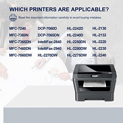 TN450 High Yield Toner Cartridge Compatible GRATLOV-TN450 Replacement for Brother TN-450 TN420 MFC-7240 MFC-7360N MFC-7365DN MFC-7860DW HL-2270DW HL-2275DW HL-2230 HL-2240 (1-Pack, Black)