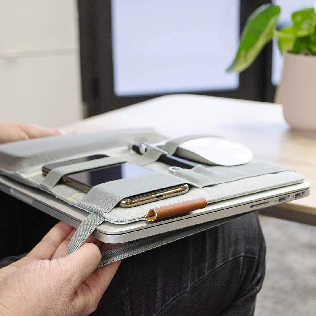 Beblau FOLD Portable Electronic Organizer β Attachable Device & Desktop Accessory | Office & Home Organizer | Fits 13"-15" Laptops & A4 Notebooks | Backpack Insert |