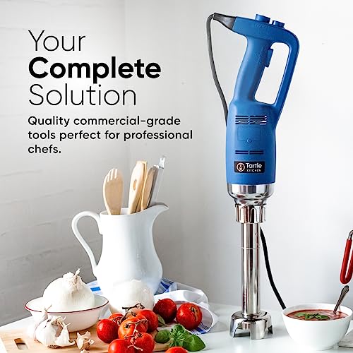 TK Tartle Kitchen Light Duty Commercial Immersion Blender, 350W Restaurant and Professional Use, 8000-20000RPM, Hand Mixer 12" Removable Shalft