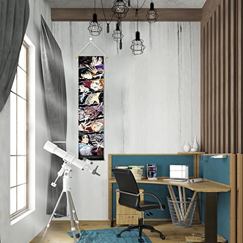 COSPLAY STUDIO Hanging Poster Canvas Wall Art Banner Japanese Anime Art Canvas Decor Jujutsu Character Expressions Tapestry for Wall Decor Hanging Tapestry Decoration For Room,Dorm Anime Lovers