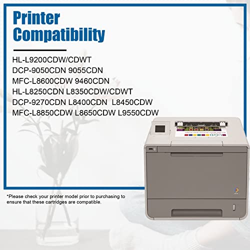 BIGSPCE TN-339 Compatible 12Pack (3BK/3C/3M/3Y) TN339 Super High Yield Toner Cartridge Replacement for Brother HL-L8250CDN L8350CDW/CDWT L9200CDW/CDWT MFC-L8600CDW 9460CDN DCP-9050CDN 9055CDN Printer