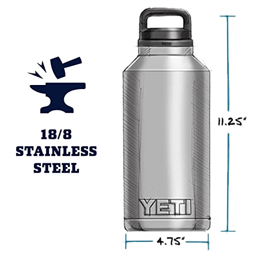 YETI Rambler 64 oz Bottle, Vacuum Insulated, Stainless Steel with Chug Cap, Nordic Blue