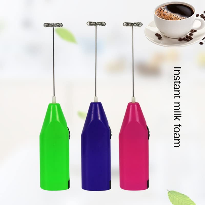 Powerful Mini Hand Mixer Milk Frother Hand Wand Blender Whisk for Coffee, Mini Foamer Perfect for Cappuccino, Frappe, Matcha, Hot Chocolate Coffee or Latte (Black)
