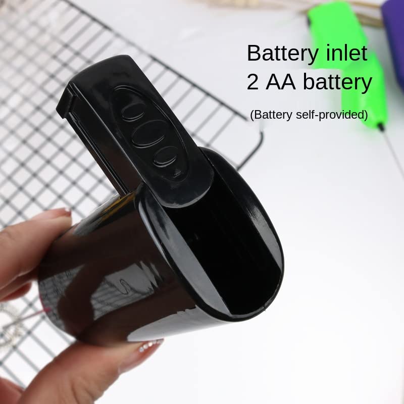 Powerful Mini Hand Mixer Milk Frother Hand Wand Blender Whisk for Coffee, Mini Foamer Perfect for Cappuccino, Frappe, Matcha, Hot Chocolate Coffee or Latte (Black)