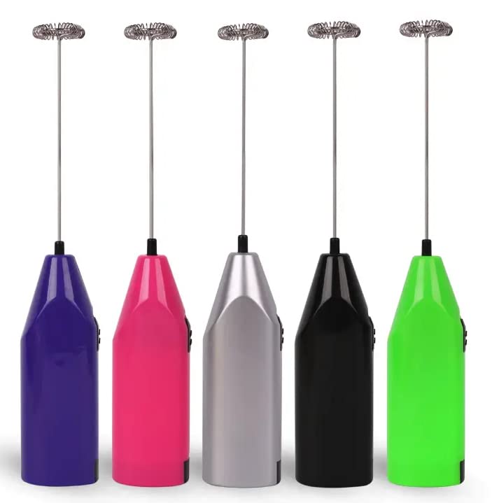 Powerful Mini Hand Mixer Milk Frother Hand Wand Blender Whisk for Coffee, Mini Foamer Perfect for Cappuccino, Frappe, Matcha, Hot Chocolate Coffee or Latte (Black)