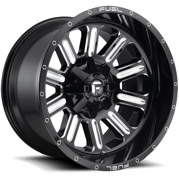 FUEL Hardline NBL-Gloss BLK MIL Wheel with Painted (18 x 9. inches /6 x 135 mm, 20 mm Offset)