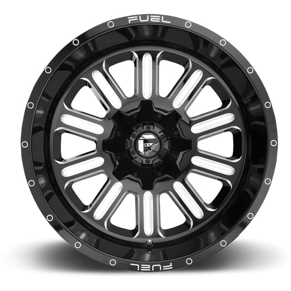 FUEL Hardline NBL-Gloss BLK MIL Wheel with Painted (18 x 9. inches /6 x 135 mm, 20 mm Offset)