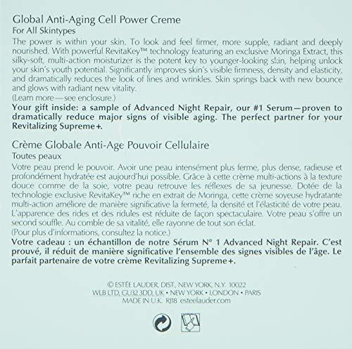 Estee Lauder Revitalizing Supreme Global Anti-Aging Cell Power Creme, Multicolor, 1.7 Fl.Oz