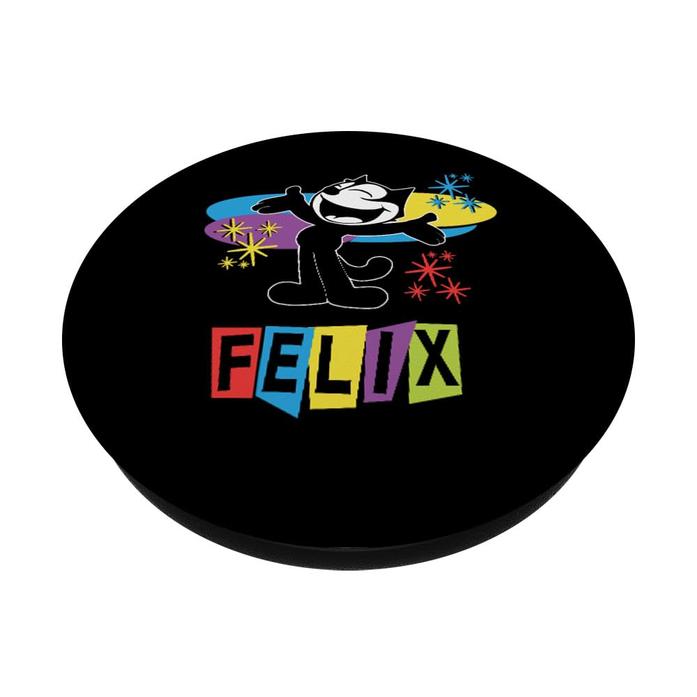 Felix Cat Comics Retro Futurist TV in Joyful Happy Design PopSockets Standard PopGrip
