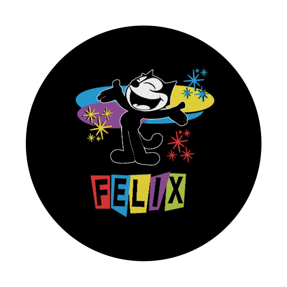 Felix Cat Comics Retro Futurist TV in Joyful Happy Design PopSockets Standard PopGrip