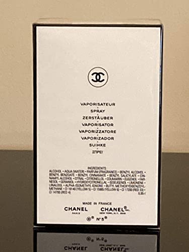 Chanel N°5 Eau De Parfum Spray for Women, 3.4 Ounce, Multi