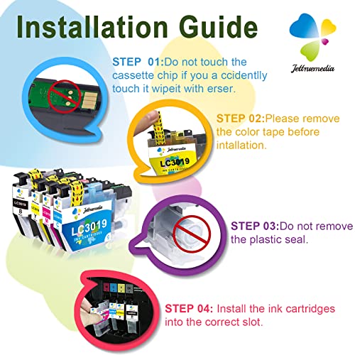 JTM LC3019XXL Compatible Ink Cartridge Replacement for Brother LC3019 LC3019 XXL Work with Brother MFC-J5330DW MFC-J5335DW MFC-J6530DW MFC-J6730DW MFC-J6930DW MFC-J6530DW Printer,4-Pack