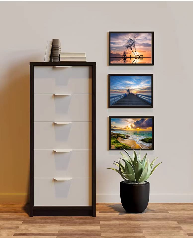 Framenow 8.5x11 Picture Frames 3 pack,Horizontal or Vertical Display,To Wall and Tabletop Mounting,Made of Real High Definition Synthetic Glass and Solid Frame to Display Certificate or Pictures 8.5x11, black. Hanging Hardware Included!