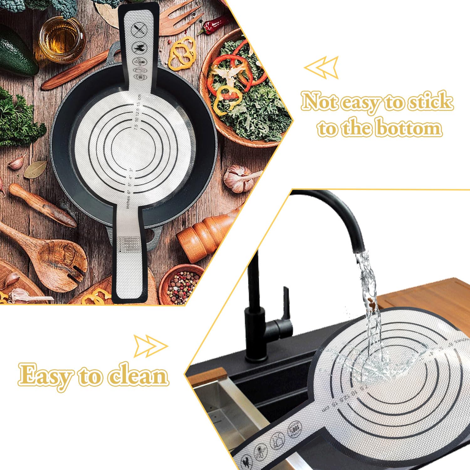 WHTAOMILI 2Pcs Silicone Baking Mat For Dutch Oven, Long Silicone Bread Sling Non-Stick Oven Liner Mat, Silicone Pastry Mat for Baking Mat Set For Dough Pizza Cookies Transfer and Baking(Red&Black)