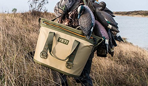 YETI Hopper Two 30 Portable Cooler, Field Tan / Blaze Orange