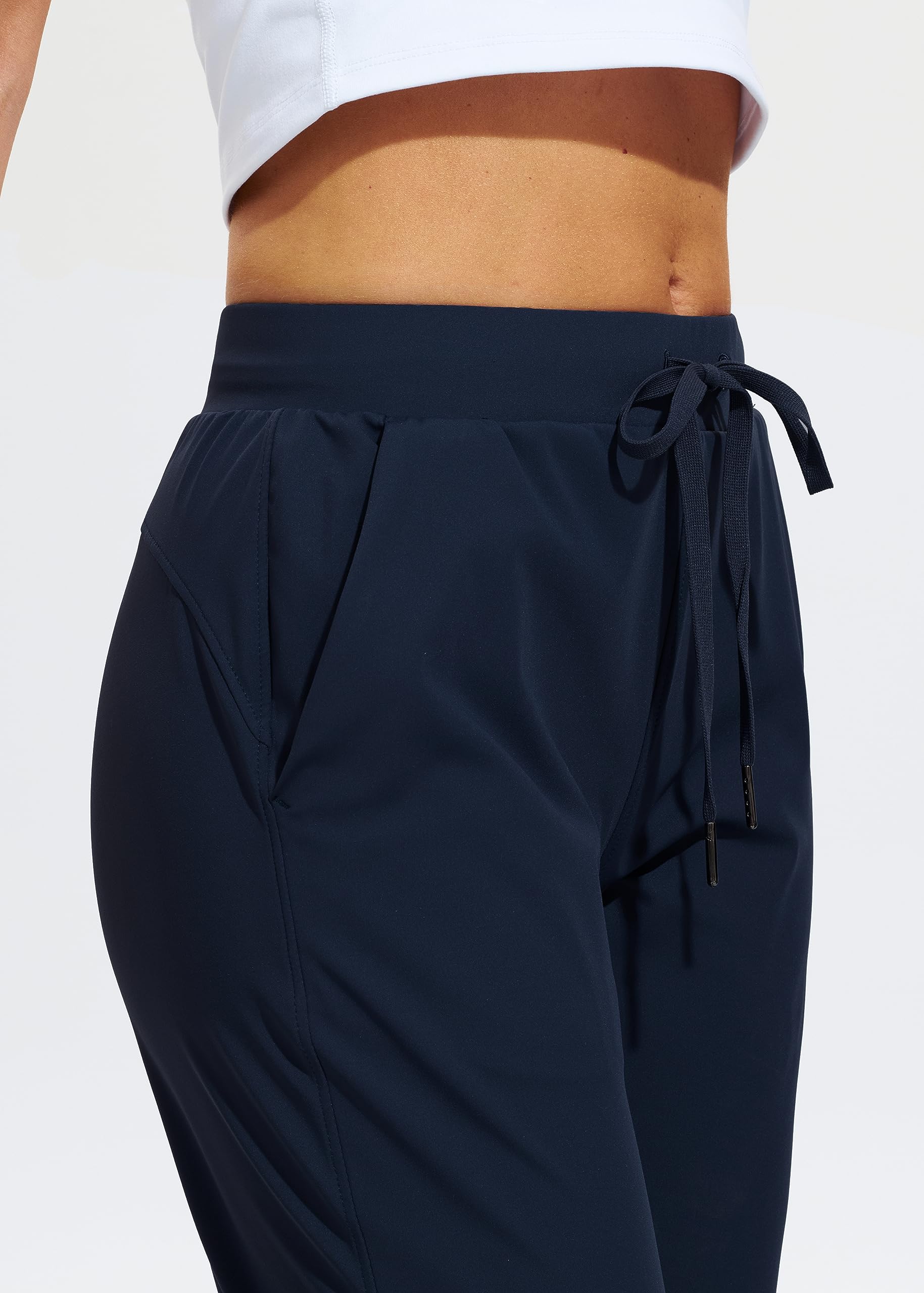 Libin Women's Joggers Pants Athletic Sweatpants with Pockets Running Tapered Casual Pants for Workout,Lounge, Navy L