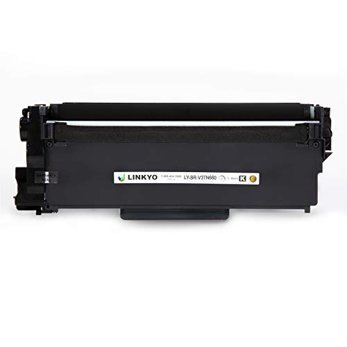 LINKYO Compatible Toner Cartridge Replacement for Brother TN660 TN630 TN-660 (4-Pack, High Yield, Design V3)