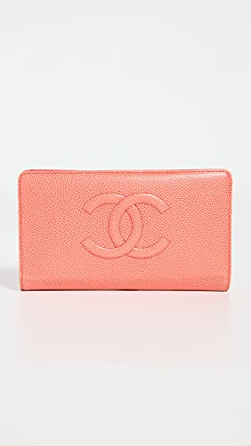 CHANEL Women's Pre-Loved Pink Caviar Long Wallet, Pink, One Size