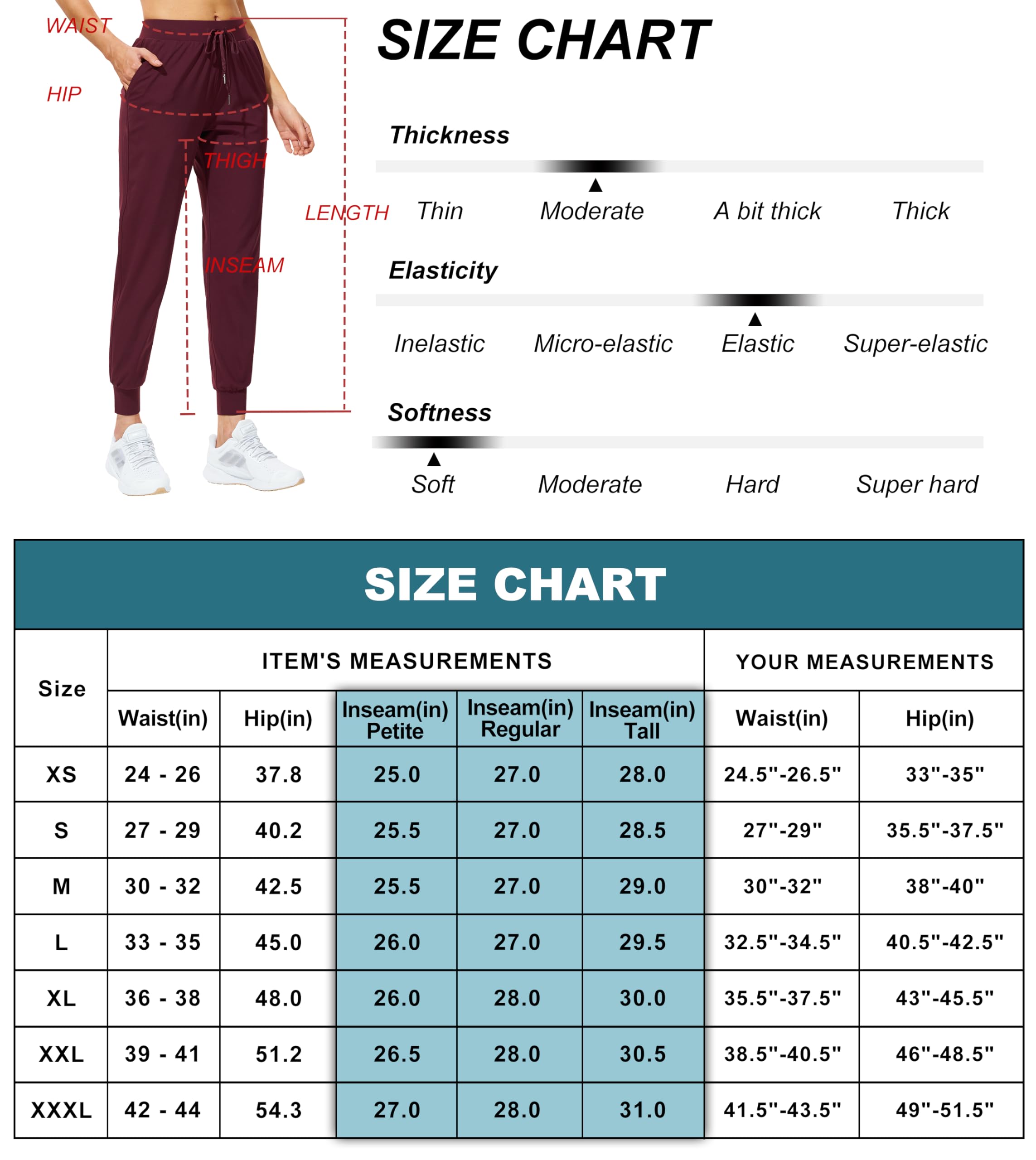 Libin Women's Joggers Pants Athletic Sweatpants with Pockets Running Tapered Casual Pants for Workout,Lounge, Navy L