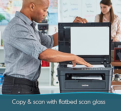 New Brother HL-L23 95DW Compact Monochrome Laser Printer,Cloud-Based Print & Scan,Flatbed Copy & Scan,Wireless Printing,Durlyfish USB Printer Cable,G