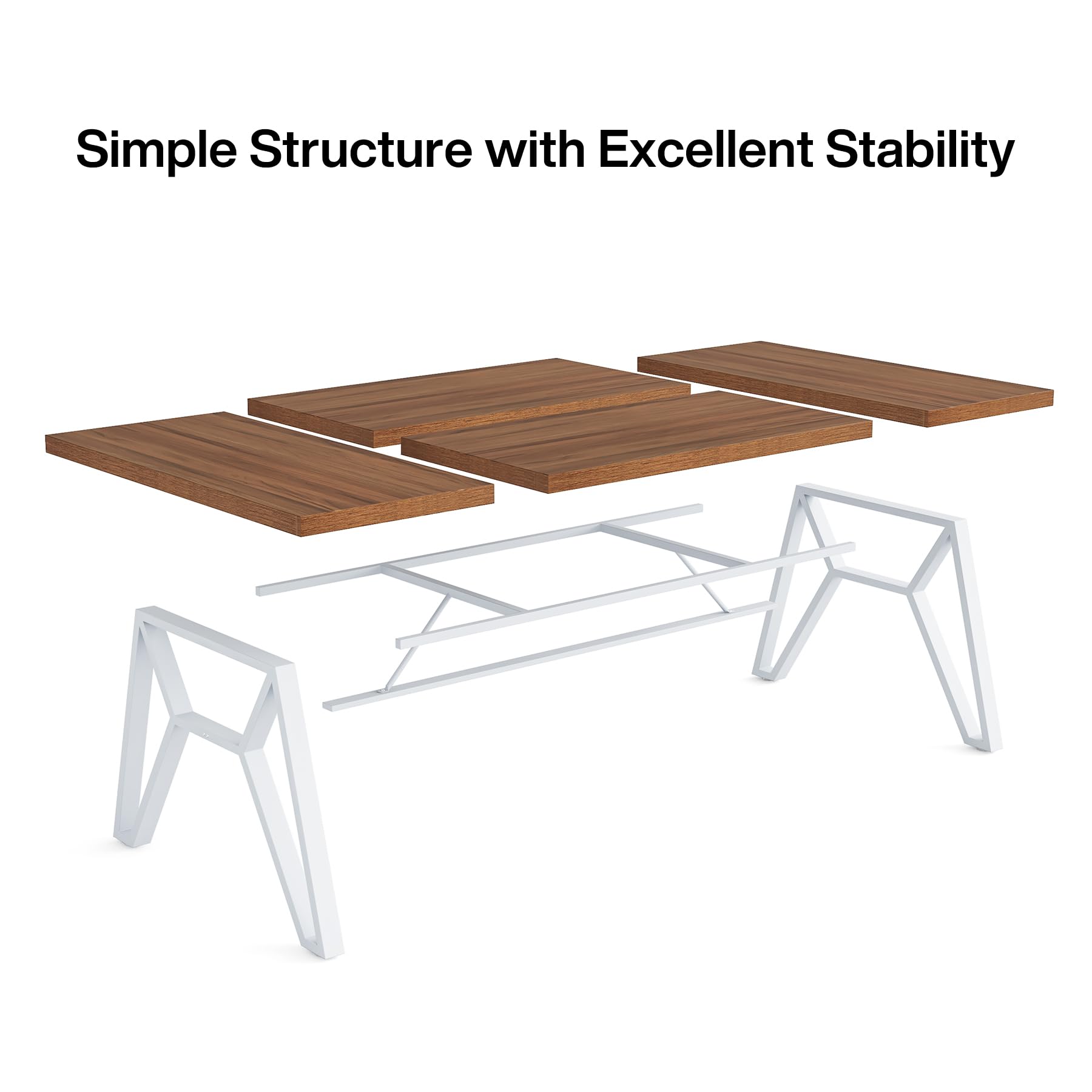 Tribesigns Large Dining Table for 6-8 People, 70-inch Rectangular Wood Kitchen Table, Dinner Table with Heavy-Duty Metal Legs, Industrial Long Dining Room Table for Family Gathering, Party