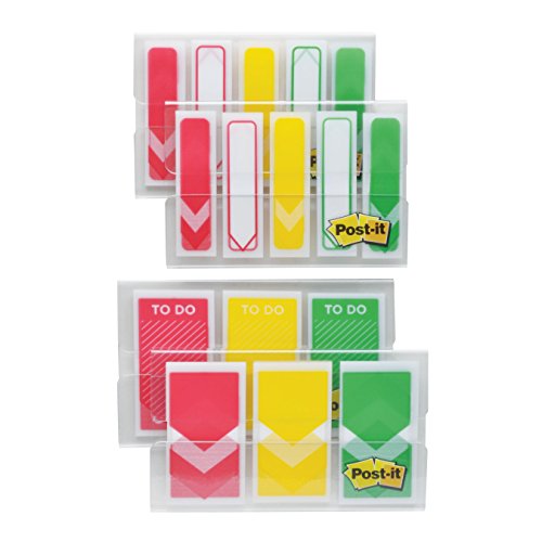 Post-it Prioritization Flags Value Pack, Arrow, 320 Total Flags.94 in and .47 in Wide, Red, Yellow, Green (682-RYG-VA)