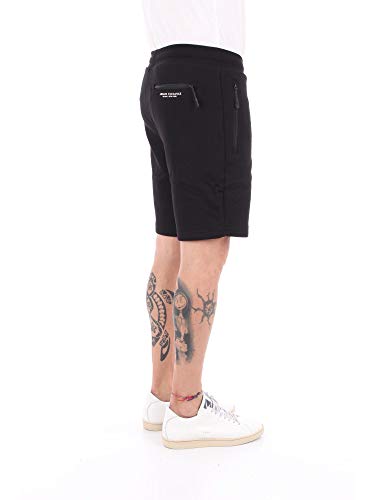 A|X ARMANI EXCHANGE Men's Drawstring Bermuda Short with Zip Pockets, Black, XL
