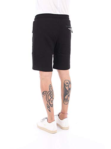 A|X ARMANI EXCHANGE Men's Drawstring Bermuda Short with Zip Pockets, Black, XL