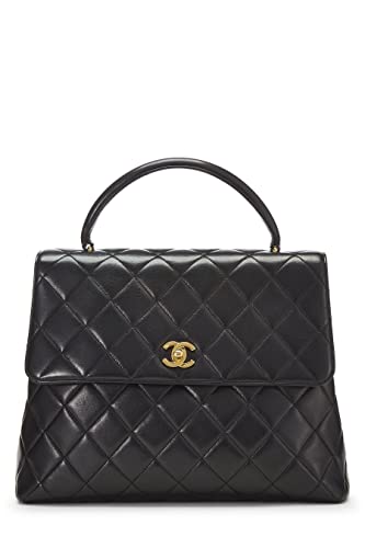 CHANEL, Pre-Loved Black Quilted Lambskin Kelly Jumbo, Black