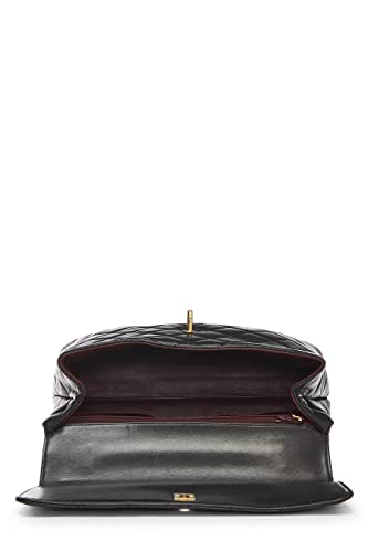 CHANEL, Pre-Loved Black Quilted Lambskin Kelly Jumbo, Black