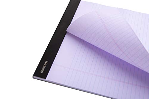 Mintra Office Legal Pads - ((BASIC PASTEL 6pk, 5in X 8in, NARROW RULED)) - 50 Sheets per Notepad, Micro perforated Writing Pad, Notebook Paper for School, College, Office, Professional