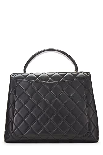 CHANEL, Pre-Loved Black Quilted Lambskin Kelly Jumbo, Black