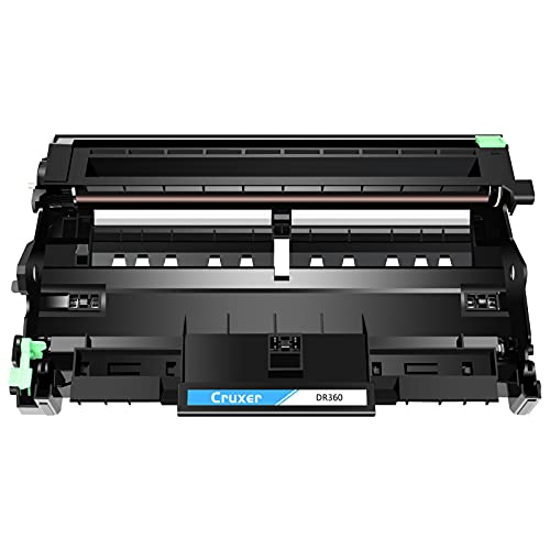 Cruxer 1-Pack Black Compatible Drum Unit Replacement for Brother DR360 DR-360 Work with HL-2140 HL-2170W MFC-7840W MFC-7340 MFC-7345N DCP-7030 DCP-7040 Series Printer