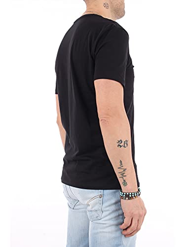 A|X Armani Exchange Men's Basic Pima V Neck Tee, Black, Medium