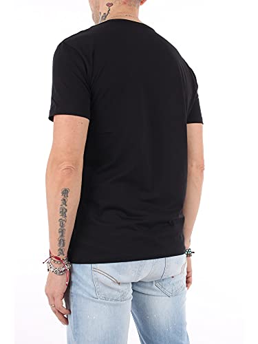 A|X Armani Exchange Men's Basic Pima V Neck Tee, Black, Medium