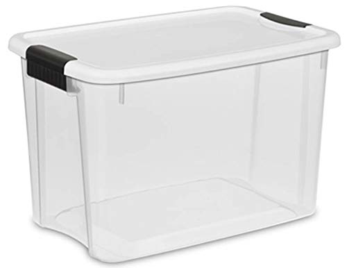 Sterilite 30 Quart (6 Pack) & 18 Quart (6 Pack) Clear Plastic Stackable Storage Container Bin Box Tote with White Latching Lid Organizing Solution
