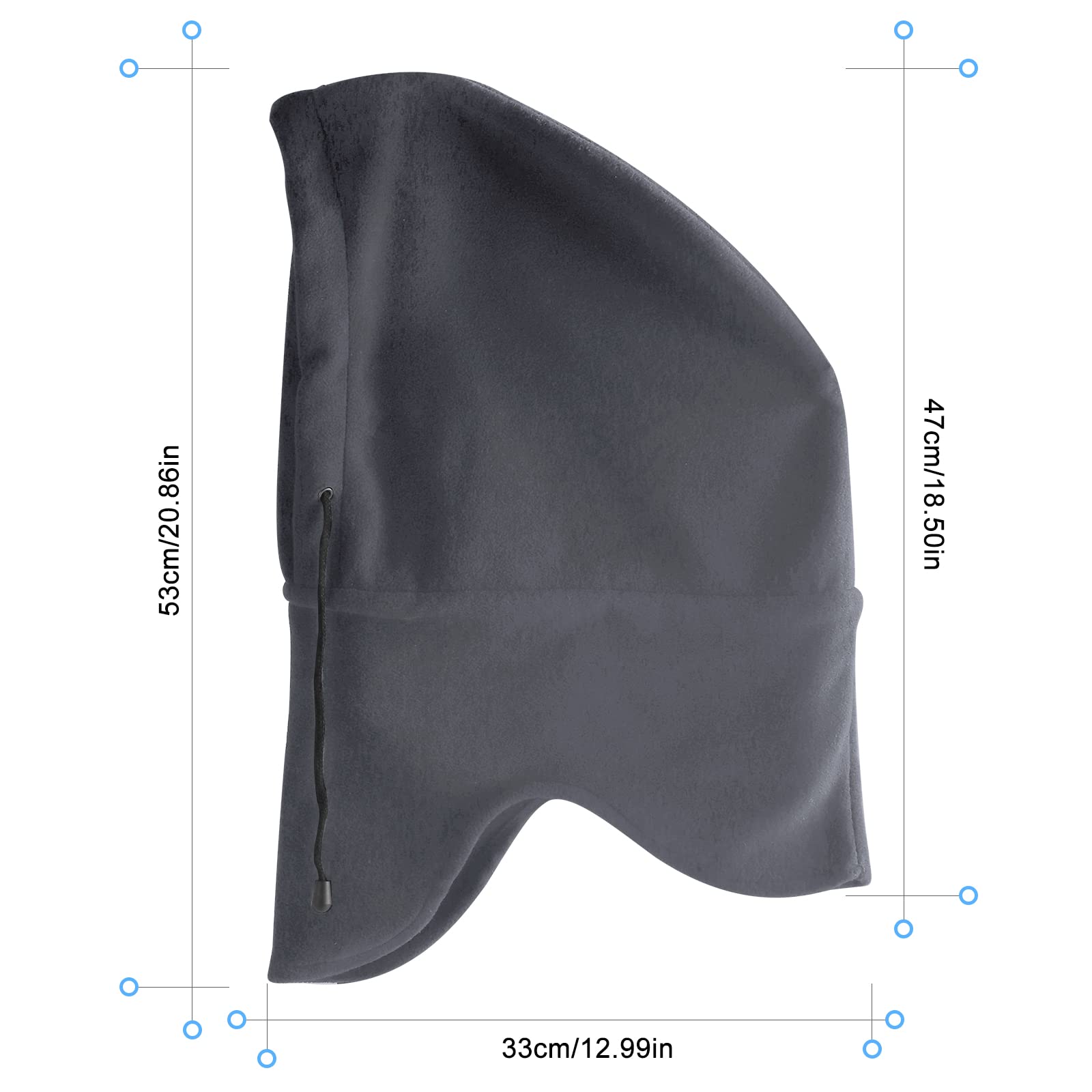 BINE Mens Winter Hat Cold Weather Face Mask Balaclava Hood Outdoor Sports Balaclava Windproof Gray