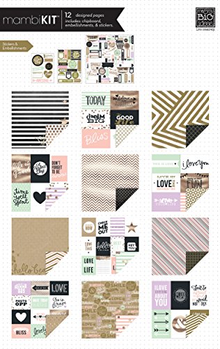 me & my BIG ideas Scrapbook Page Kit, Gold Rush, 12-Inch by 12-Inch